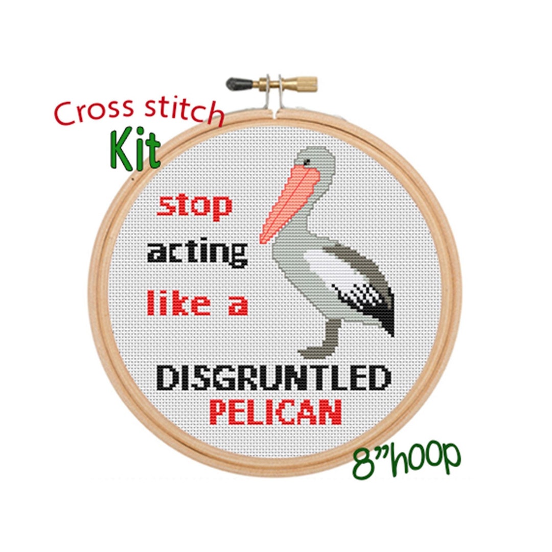 Disgruntled Pelican Cross Stitch Kit: Schitt's Creek Moira Rose Quote ...