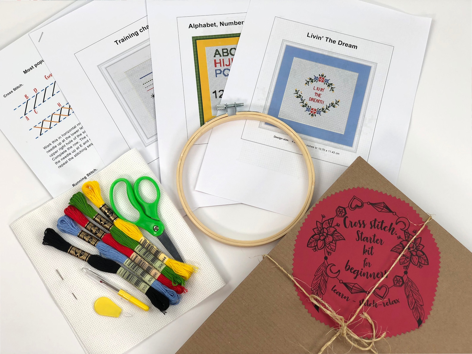 Cross Stitch Kit for Beginners. Starter Kit for Beginners. Cross Stitch ...