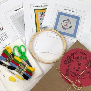 Cross Stitch Kit for Beginners Starter Kit for Beginners Cross Stitch ...