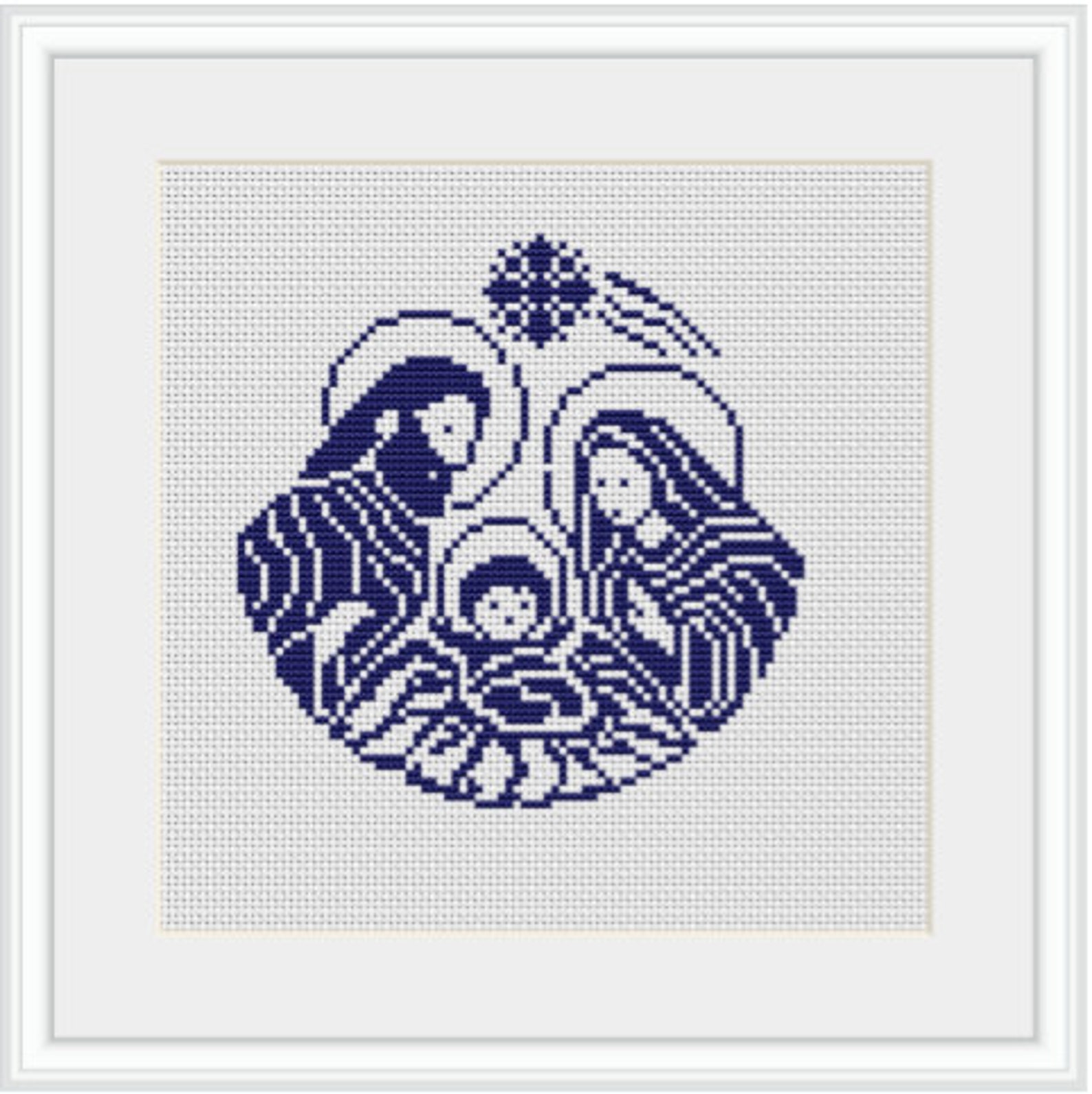 Birth of Christ Pattern. Holy Family Cross Stitch Pattern. PDF Chart ...