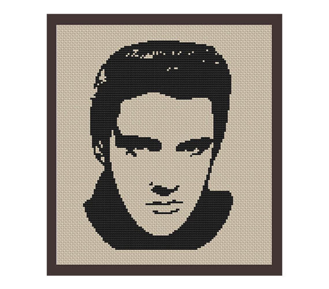 Elvis Presley Counted Cross Stitch Pattern. PDF Instant Download ...