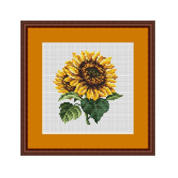 Sunflowers Counted Cross Stitch Pattern. Flowers Nature Cross | Etsy