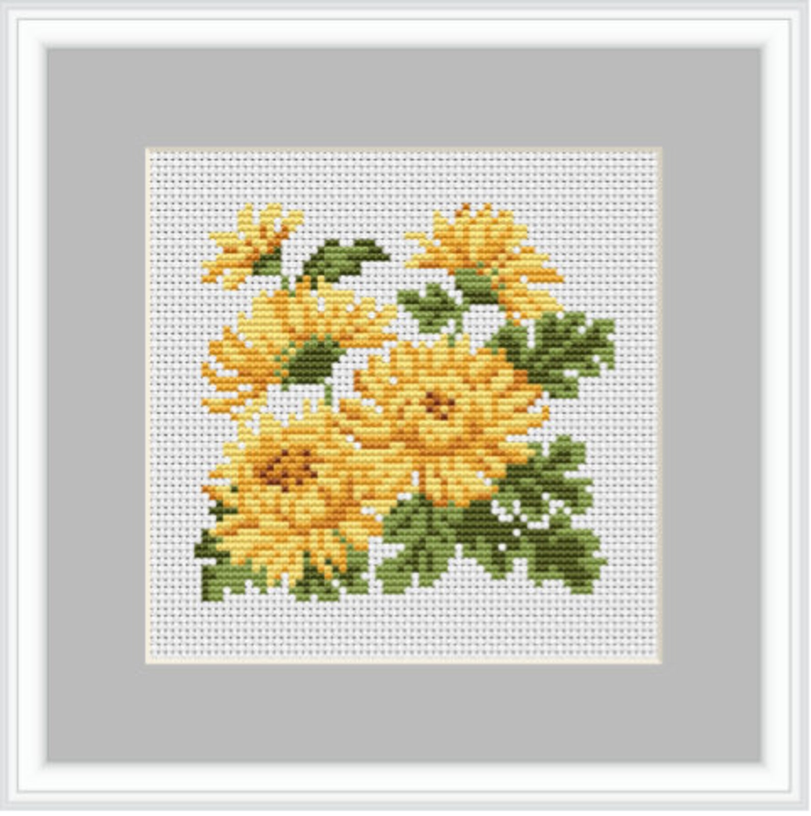 Chrysanthemum Cross Stitch Pattern: Floral Home Decor (PDF Download) - Etsy