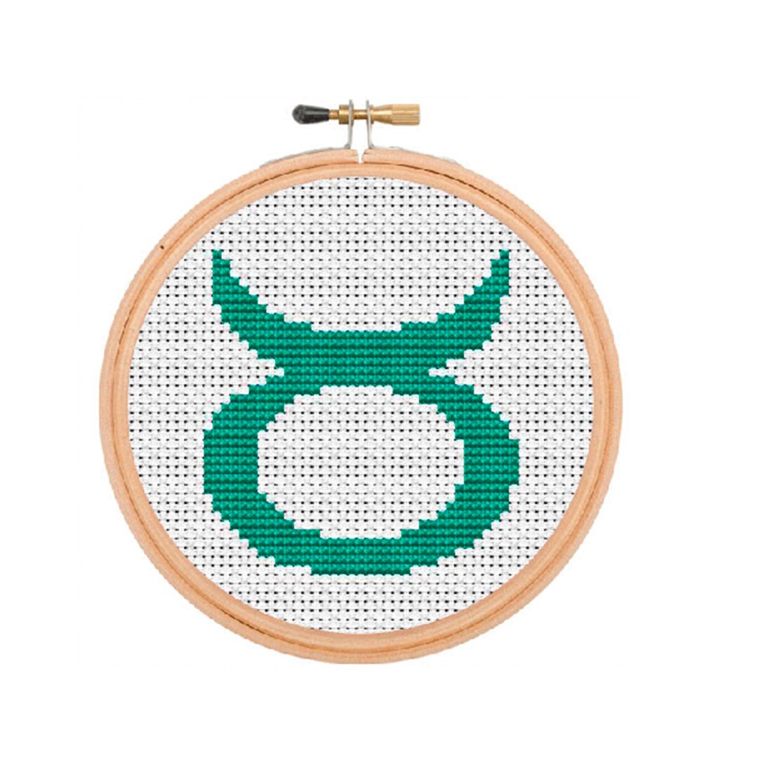 Zodiac Sign Taurus Counted Cross Stitch Pattern. PDF Instant Download ...
