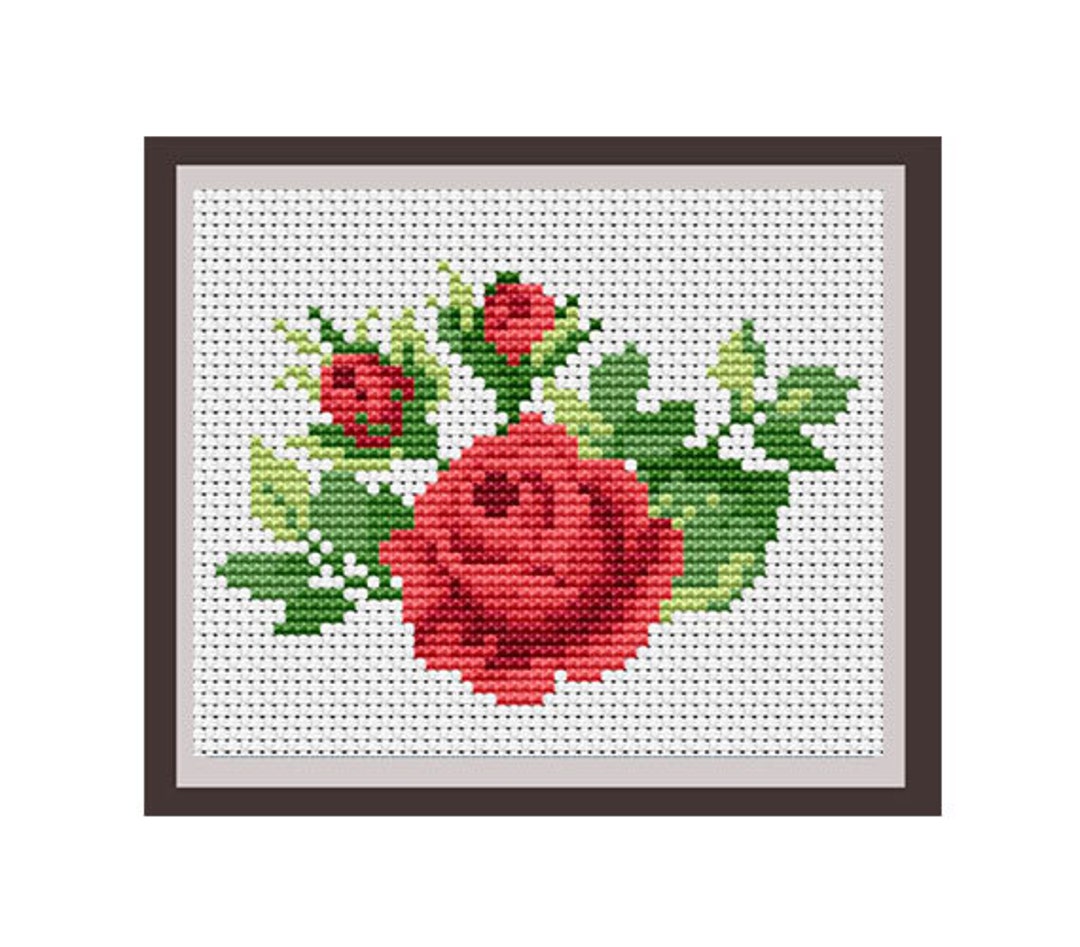 Roses Counted Cross Stitch Pattern. PDF Instant Download. - Etsy