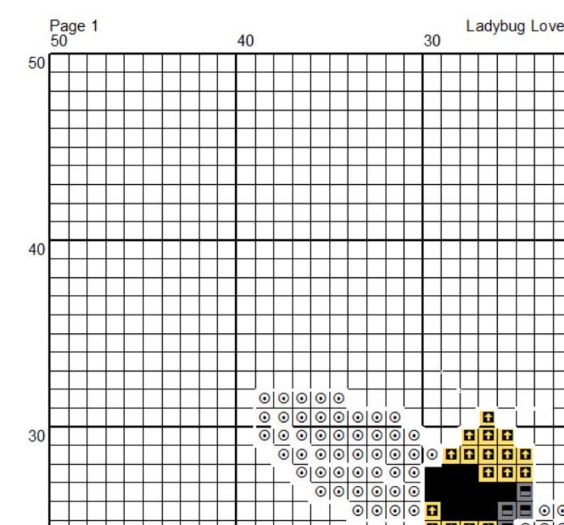 Ladybug Love Pattern. Counted Cross Stitch Pattern. PDF Instant ...