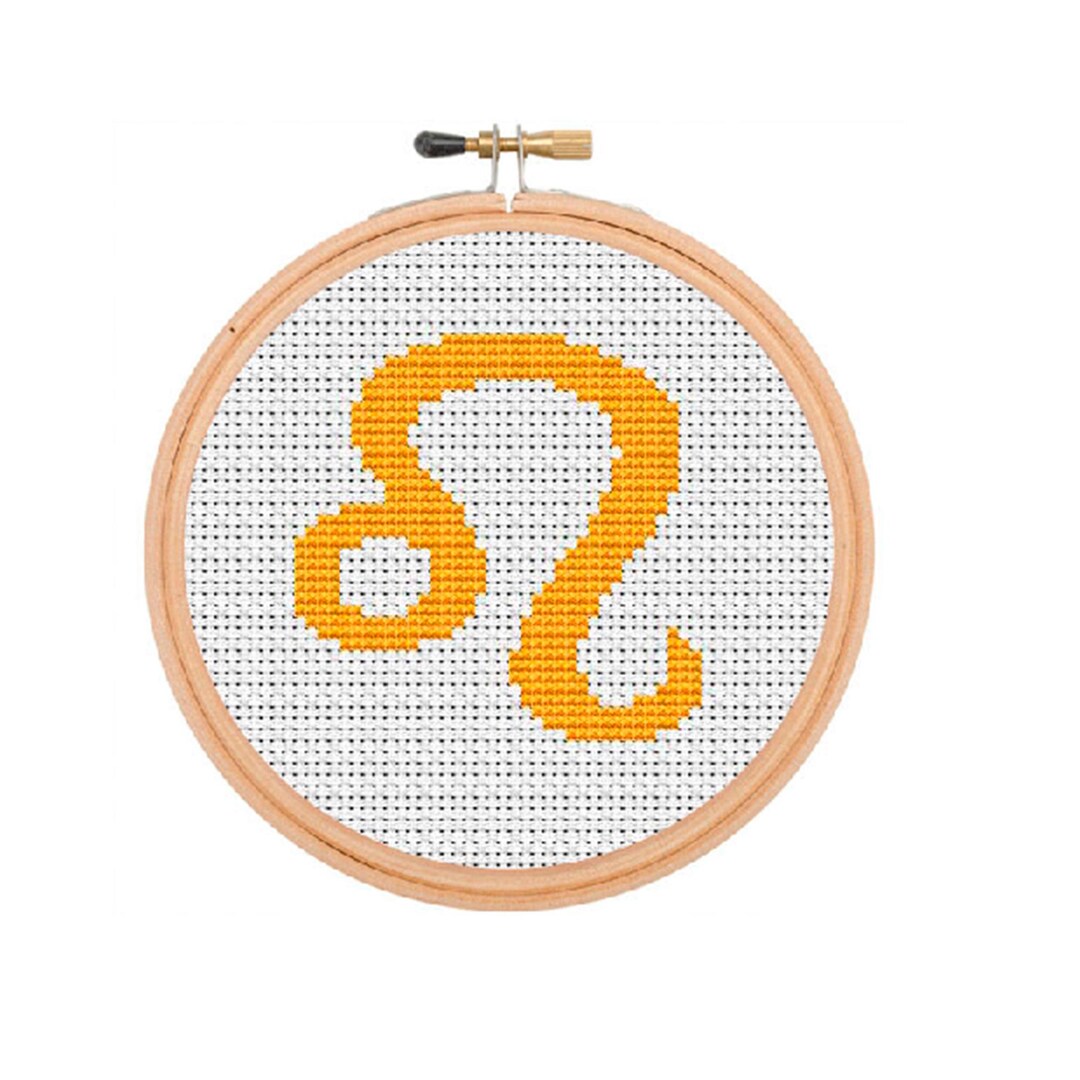 Leo Pattern. Zodiac Sign PDF Instant Download Counted Cross Stitch ...