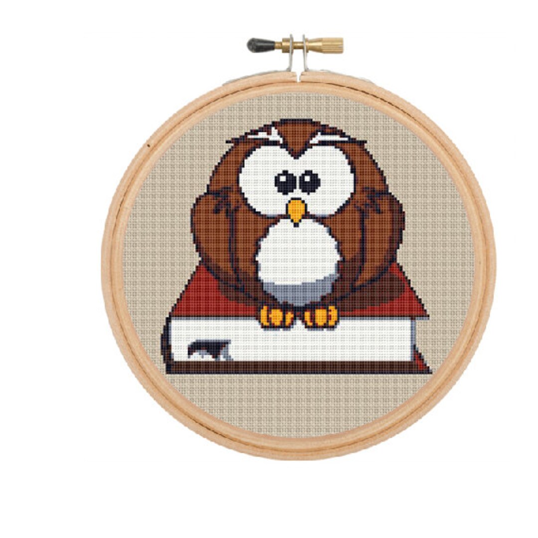 Smart Owl Cross Stitch Pattern PDF DMC Threads. Owl With the - Etsy