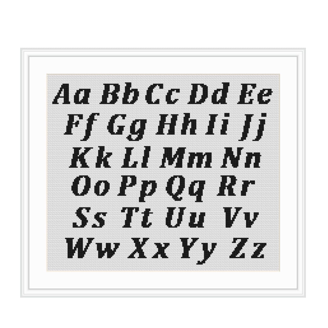 Full Alphabet Cross Stitch Pattern: Capital & Lower Case (PDF) - Etsy UK
