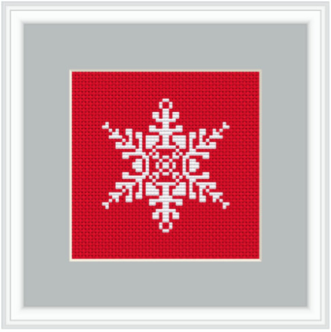 Snowflake. Christmas Tree Ornament Cross Stitch Kit. DIY. - Etsy