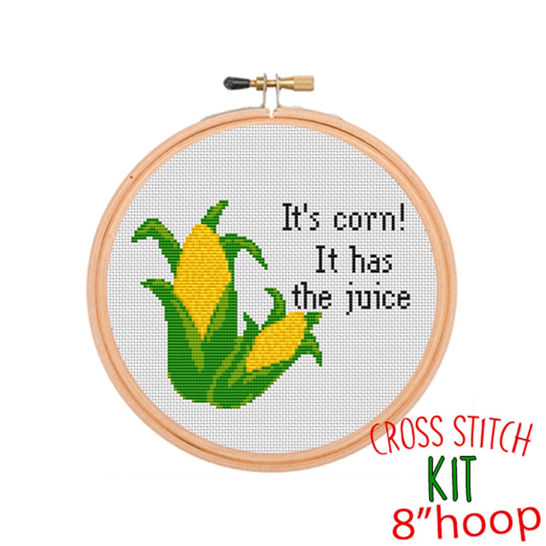 It's Corn! Cross Stitch Kit: Funny Lyrics, Beginner Pattern - Etsy
