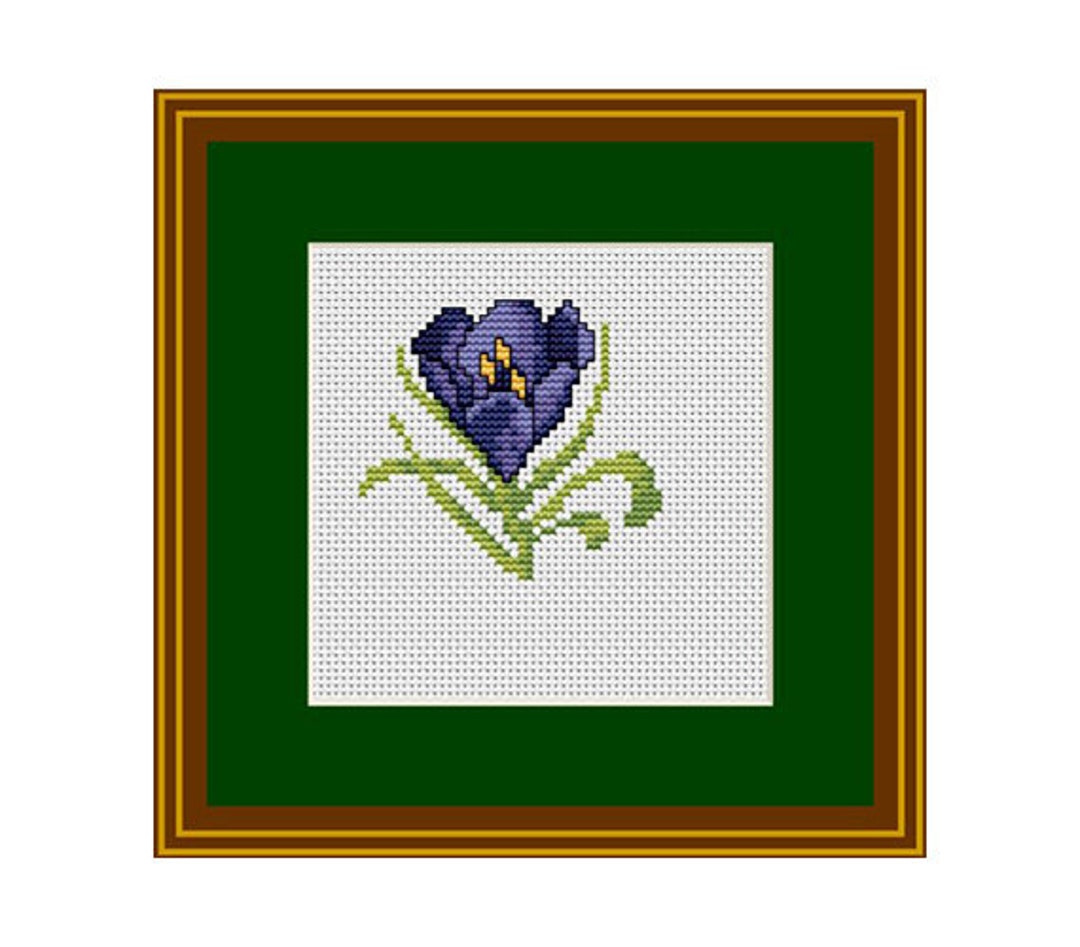 Crocus PDF Instant Download. Flower Pattern. Counted Cross Stitch ...