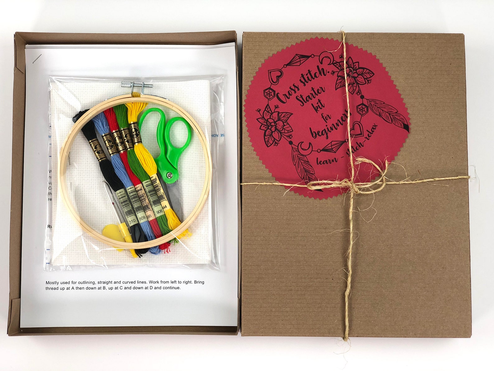 Cross Stitch Kit for Beginners. Starter Kit for Beginners. Cross Stitch ...