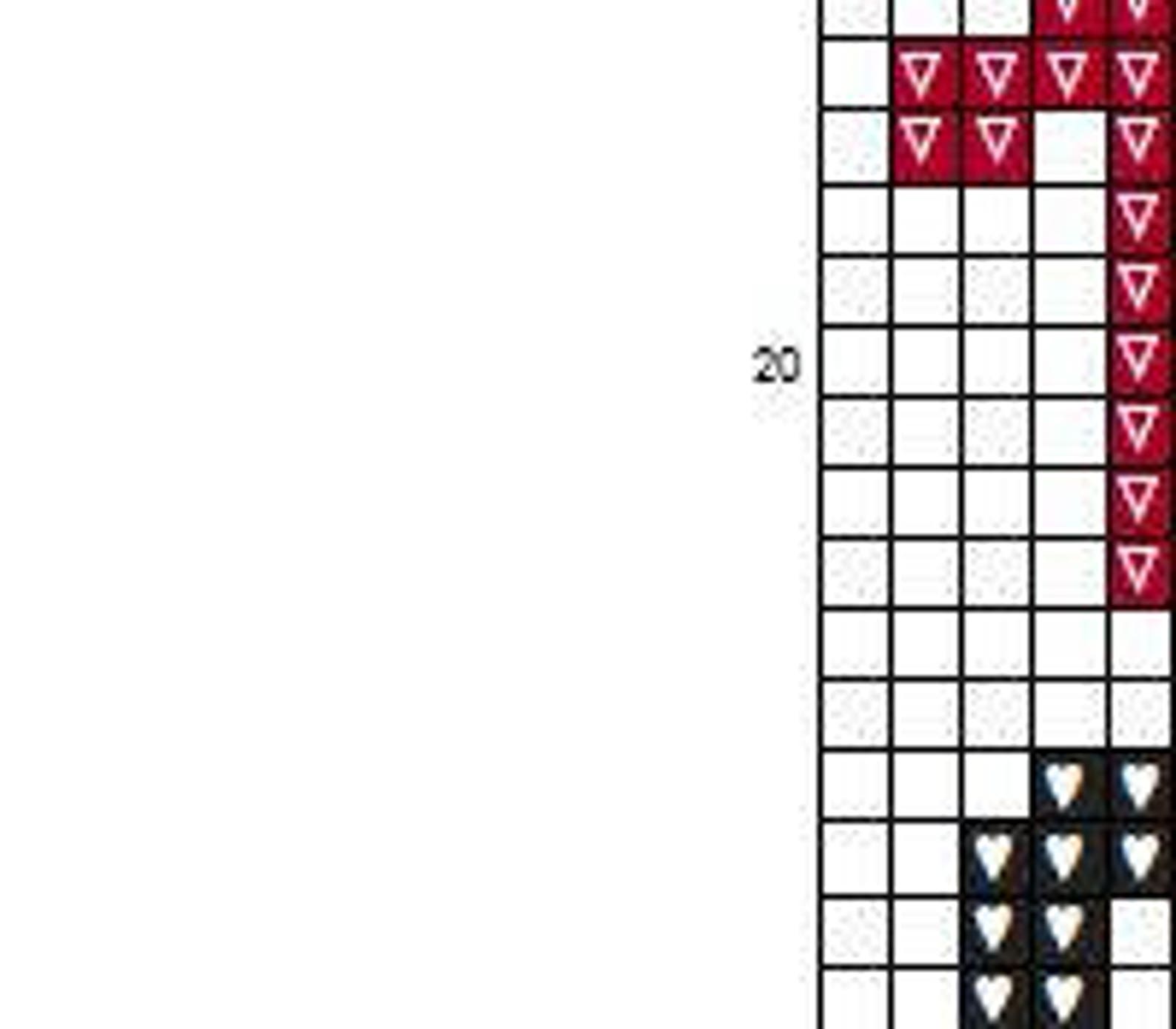 Symbols and Numbers Counted Cross Stitch Pattern. PDF Instant - Etsy