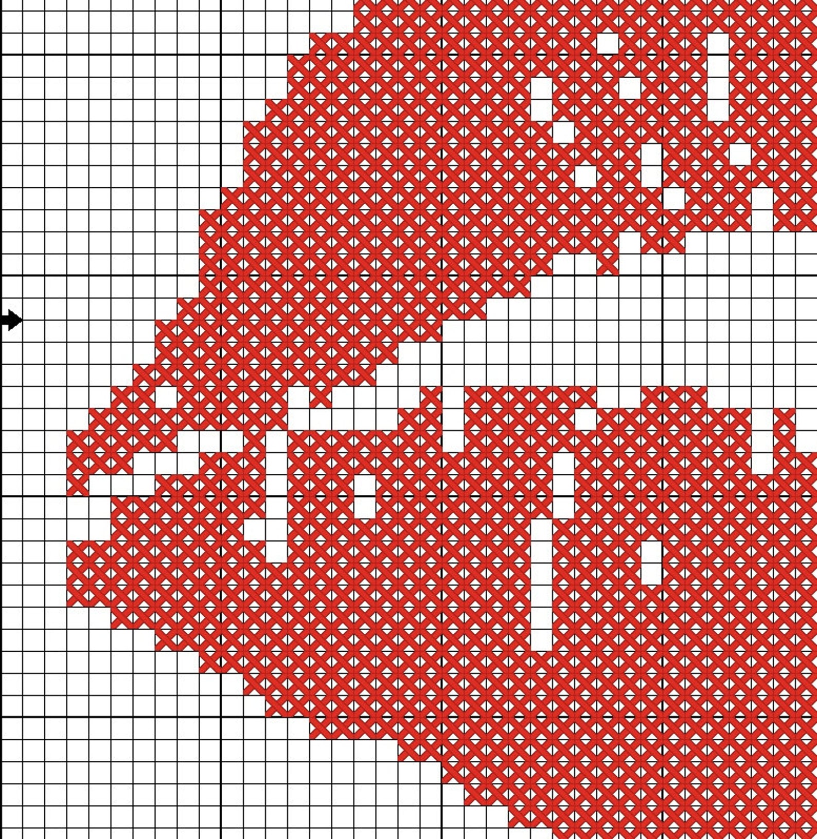 Red Lips Counted Cross Stitch Pattern. JPEG Instant Download. Cross ...