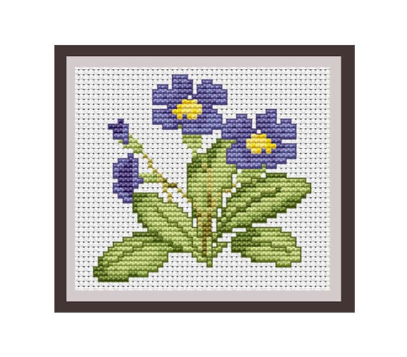 Blue Flower Counted Cross Stitch Pattern. PDF Instant - Etsy