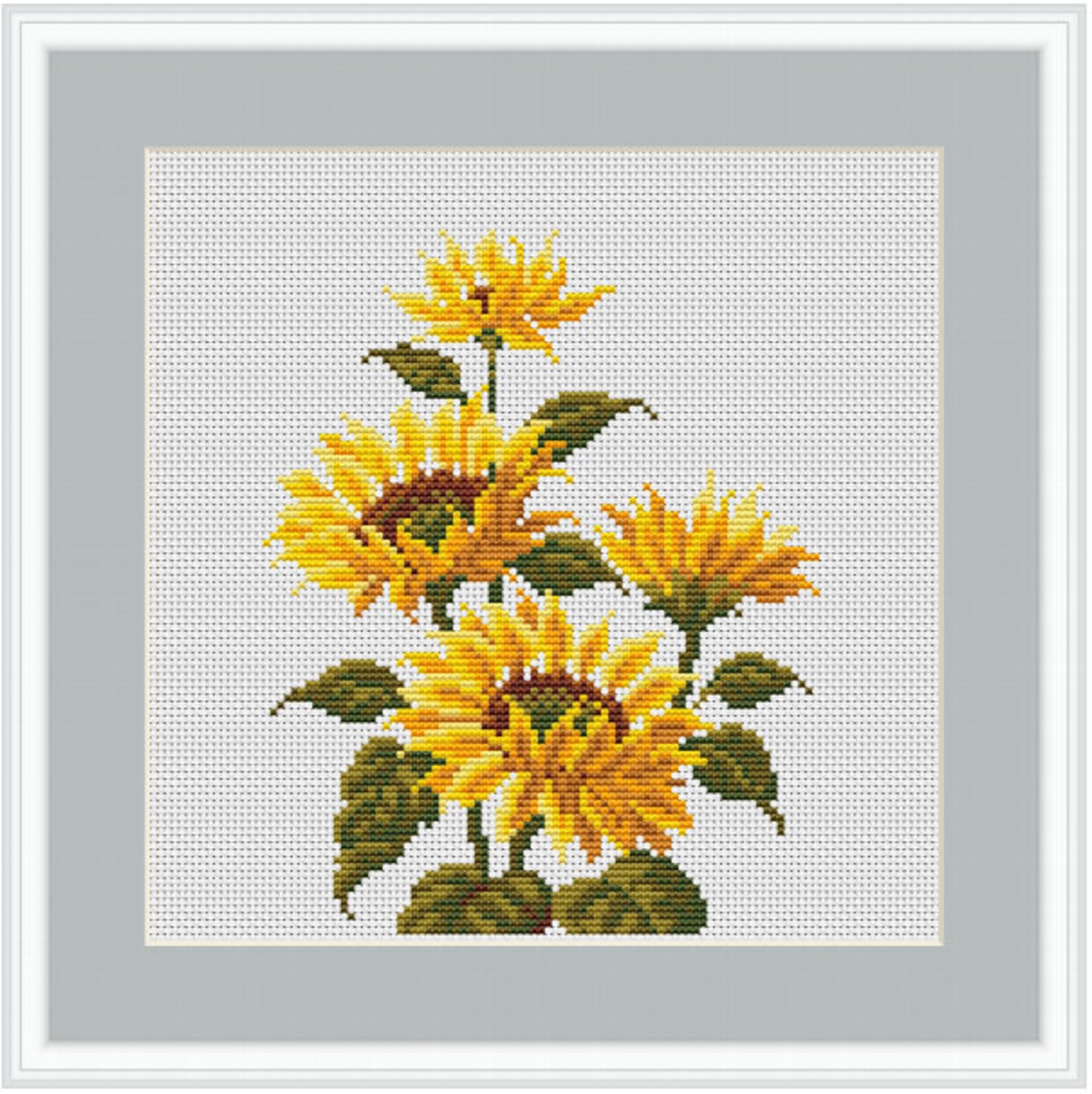 Sunflowers Counted Cross Stitch Pattern. Flowers DIY Cross - Etsy