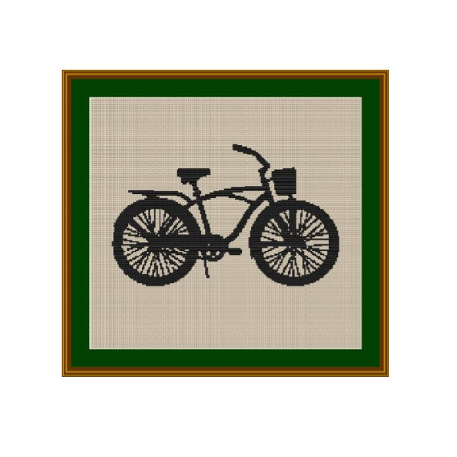 Instant Download Bicycle Counted Cross Stitch Pattern. Retro | Etsy