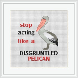 Disgruntled Pelican Cross Stitch Kit: Schitt's Creek Moira Rose Quote ...