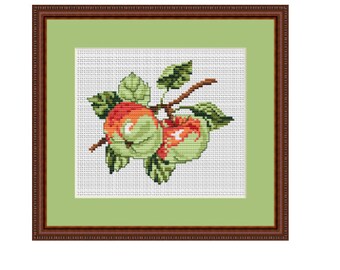 Apples Cross Stitch Pattern Pdf Format Delivered by Email This is Not a ...