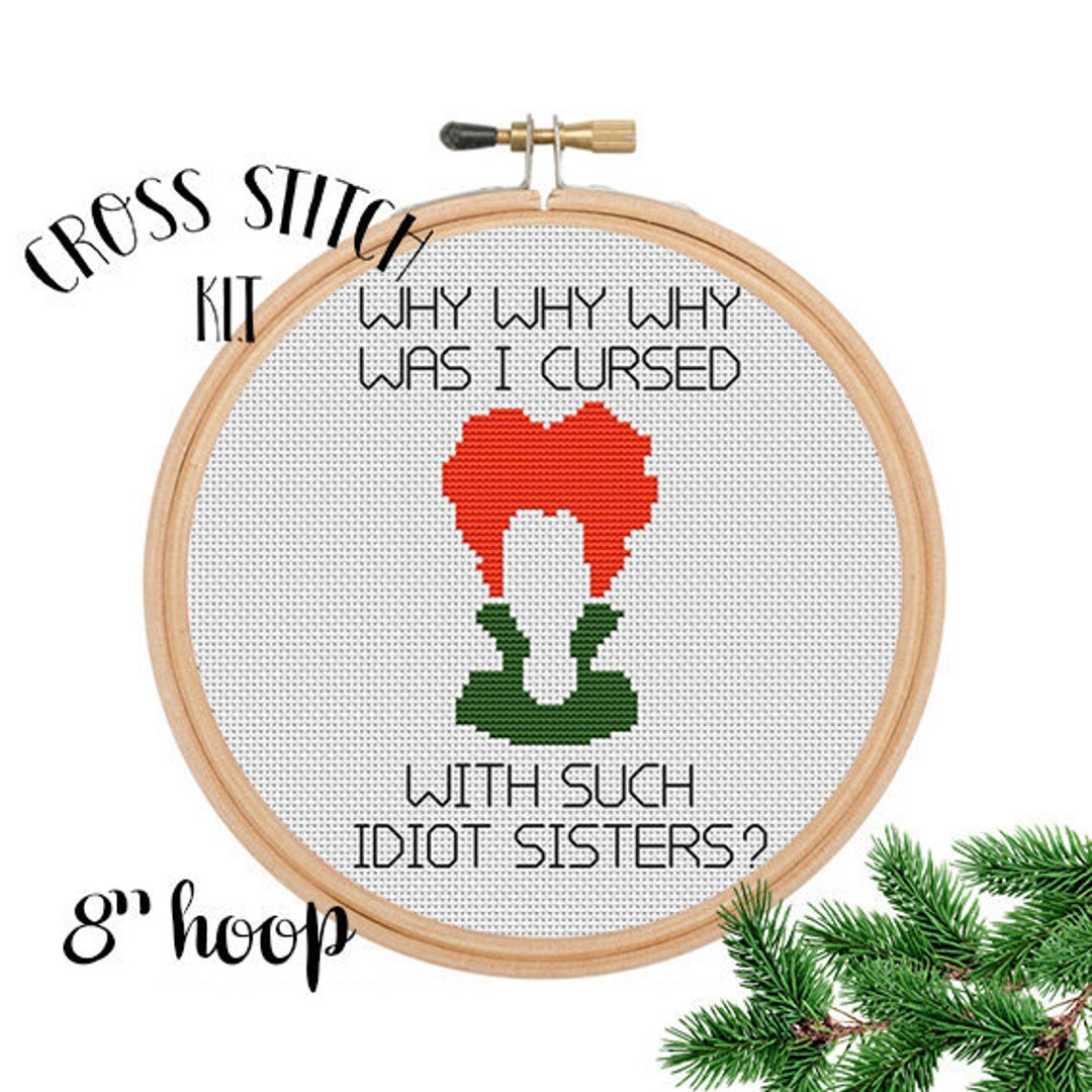 Funny Halloween Cross Stitch Kit. Why Was I Cursed With Such - Etsy