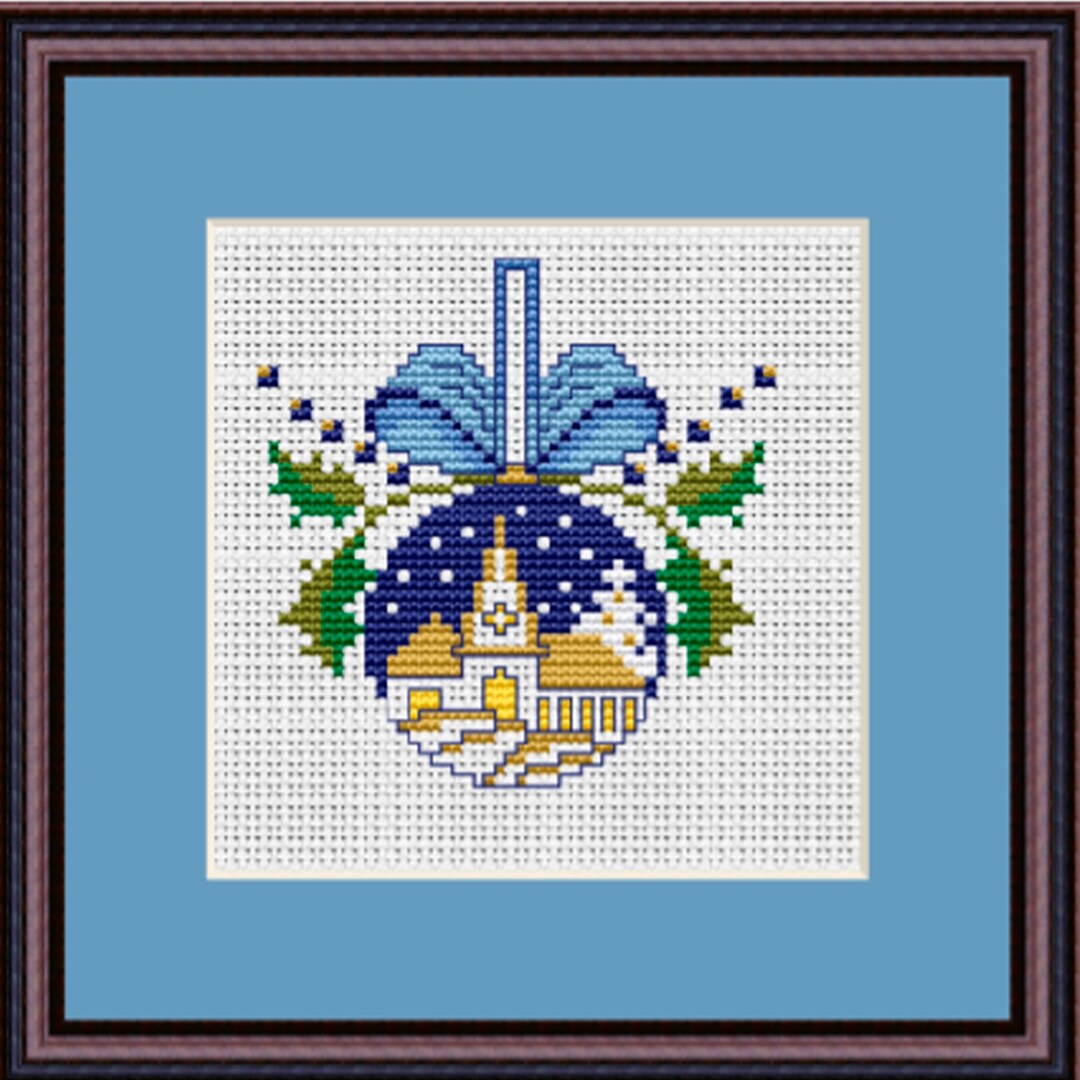 Christmas Ornament Cross Stitch Pattern. Christmas Church Ornament ...