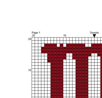 Scorpio Pattern. Zodiac Sign PDF Instant Download Counted Cross Stitch ...