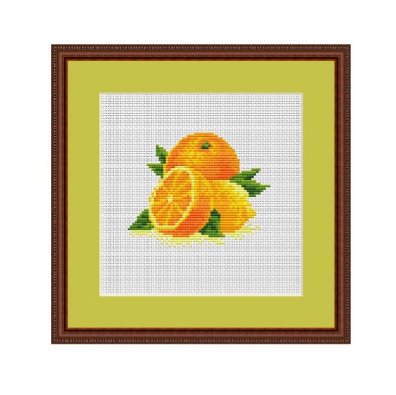 Orange Cross Stitch Pattern. Oranges Counted Cross Stitch | Etsy