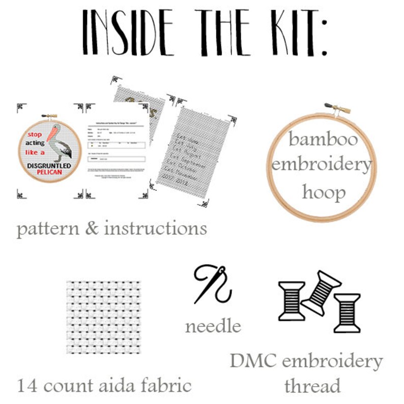 Disgruntled Pelican Cross Stitch Kit: Schitt's Creek Moira Rose Quote ...