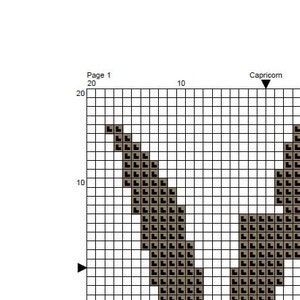 Capricorn Pattern. Zodiac Sign PDF Instant Download Counted Cross ...