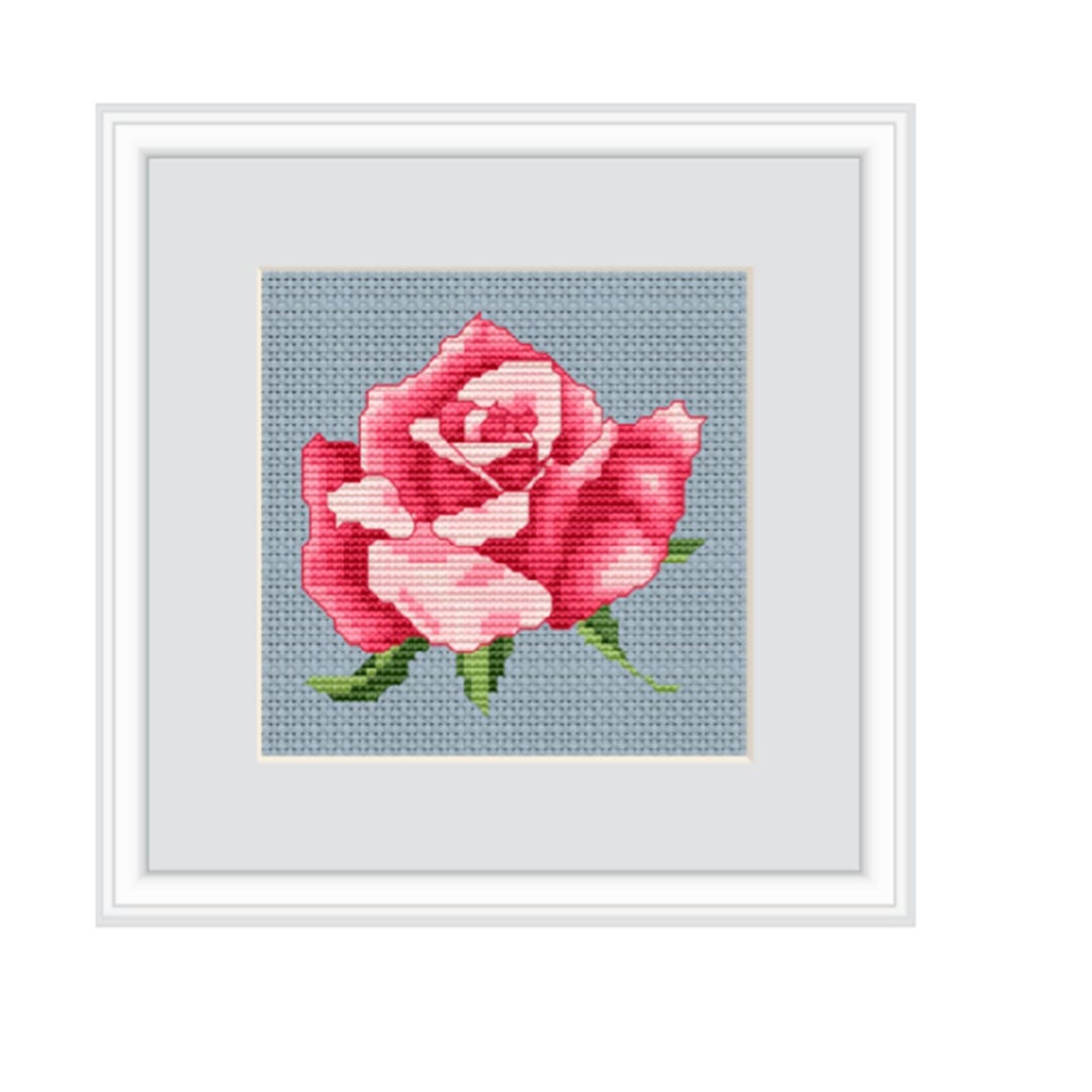 Rose Counted Cross Stitch Pattern. PDF Instant Download. Nature ...