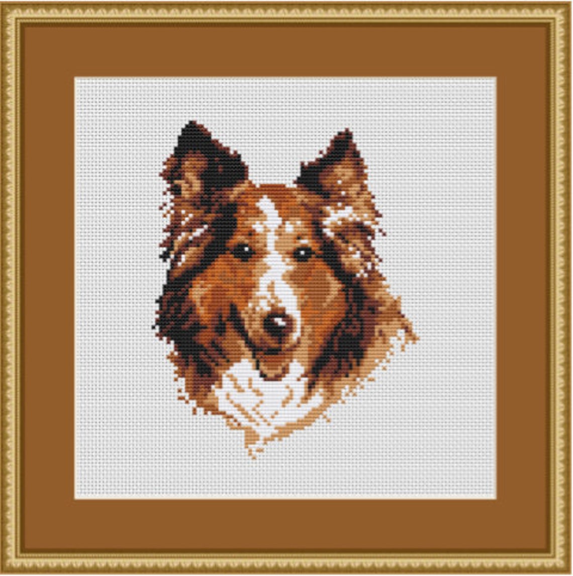 Collie Cross Stitch Kit. Dog Stitch Kit. Pet Lover Cross - Etsy