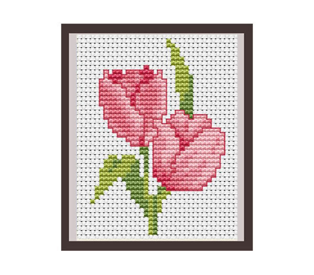 Tulips PDF Instant Download. Tulip Counted Cross Stitch Pattern. Nature ...