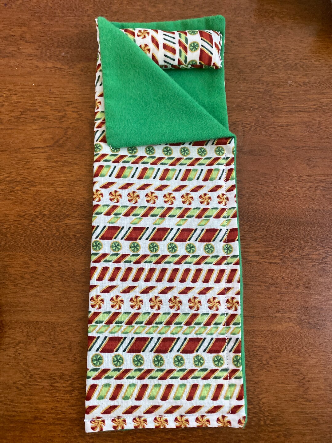 Elf Sleeping Bag and Pillow Christmas-green and Red Multi Pattern - Etsy