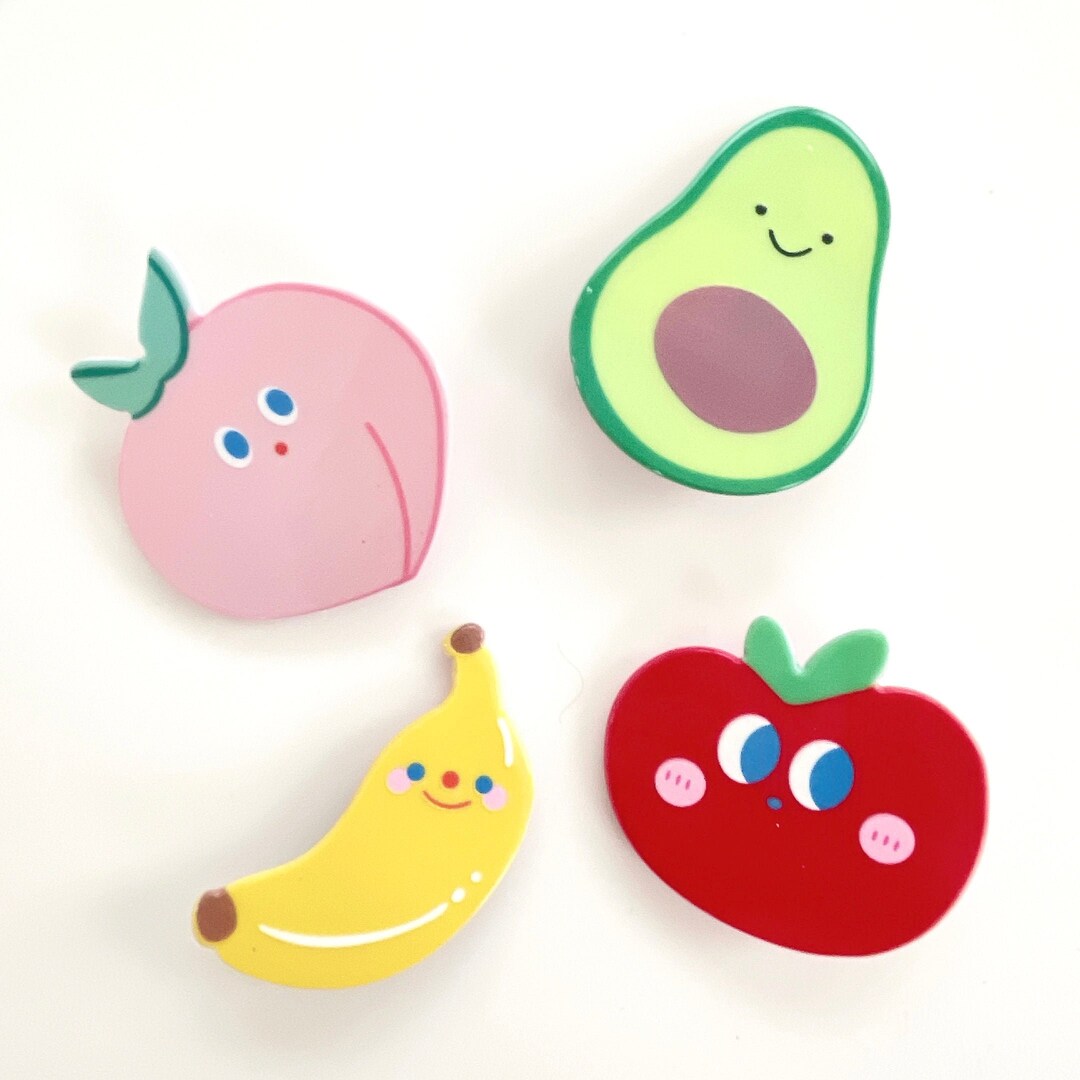 CUTE Avocado Peach Apple Banana Hair Clip Accesseires for Girls - Etsy