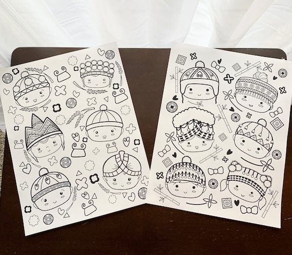 Hmong Digital Coloring Pages | Etsy