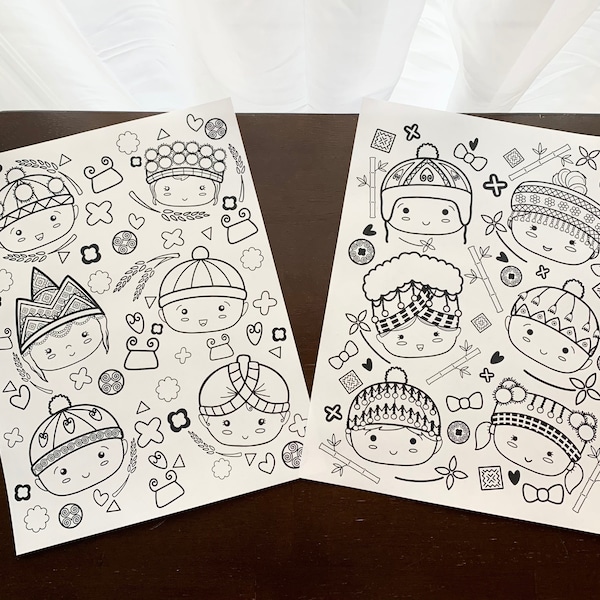 Hmong Coloring Pages - Etsy