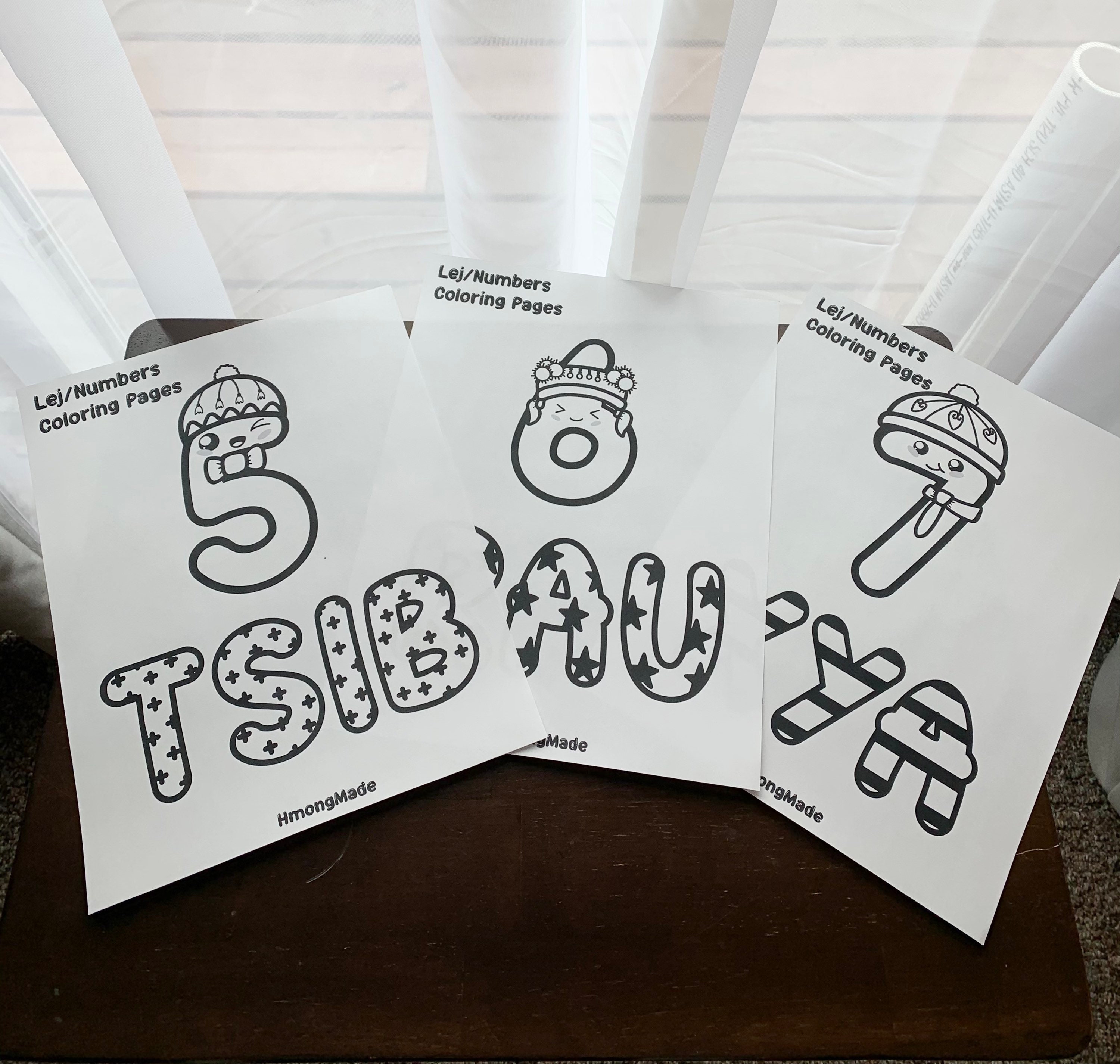 Hmong Numbers Digital Coloring Pages - Etsy Hong Kong