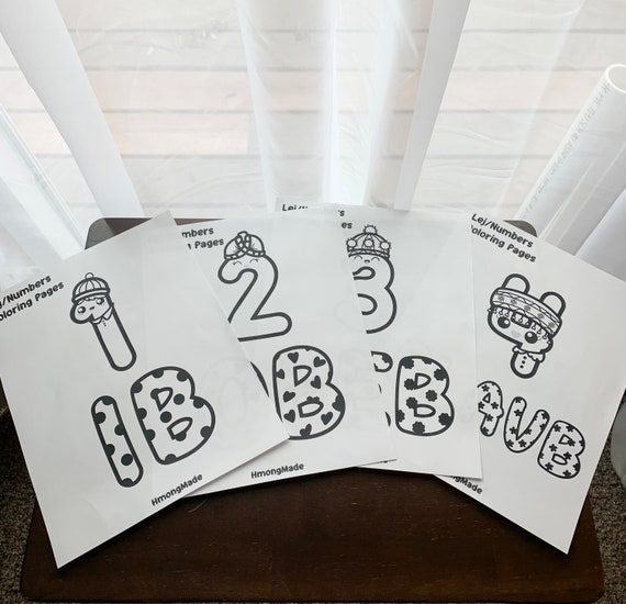 Hmong Numbers Digital Coloring Pages | Etsy