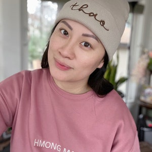Hmong Last Name Adult Beanie - Etsy