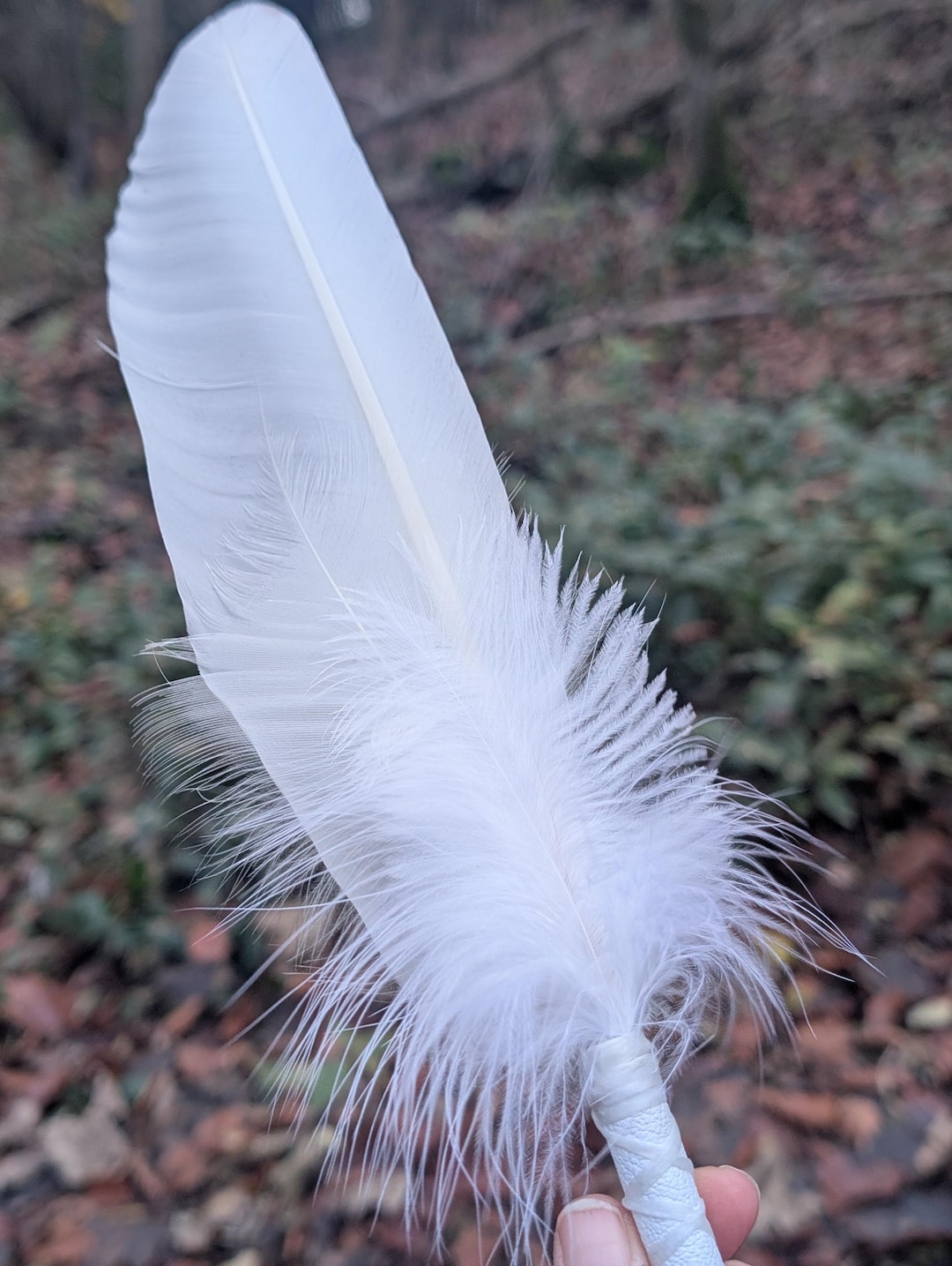 Embellished Swan Feather, Pure White Swan Feather , Aura Cleanse Ritual ...