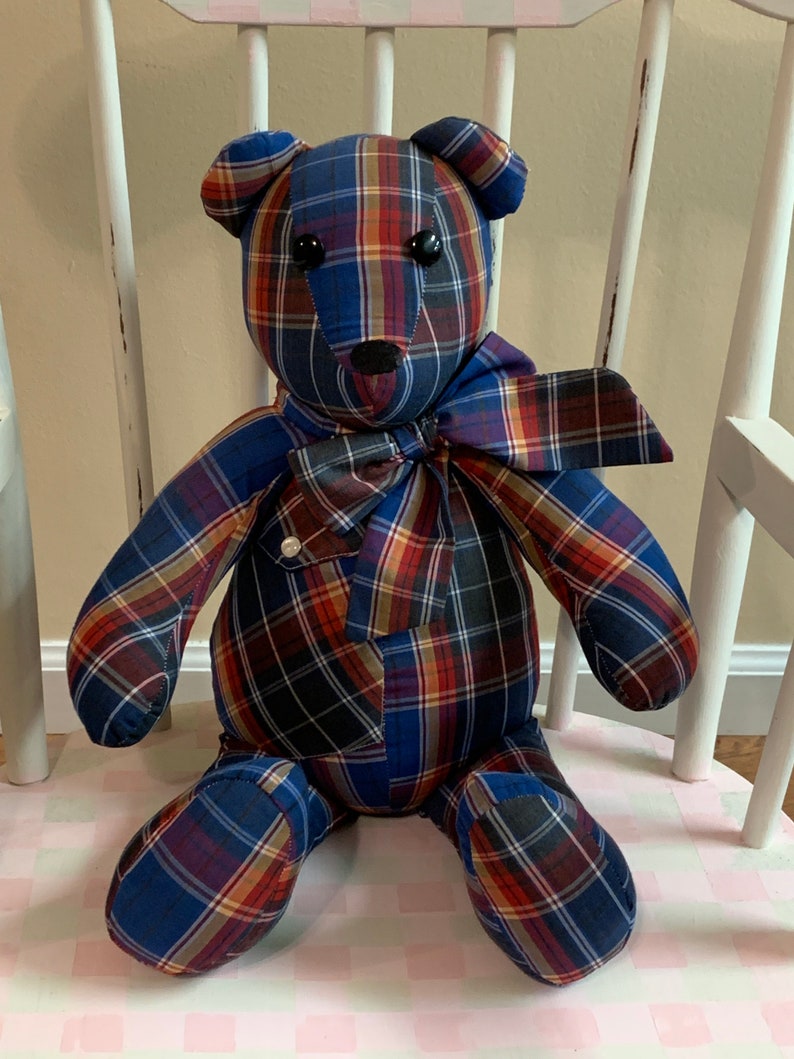 Memory Bear made from your loved ones clothing handmade | Etsy