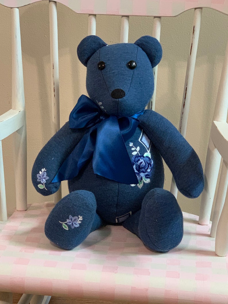 Memory Bear Made From Your Loved Ones Clothing Handmade Teddy - Etsy