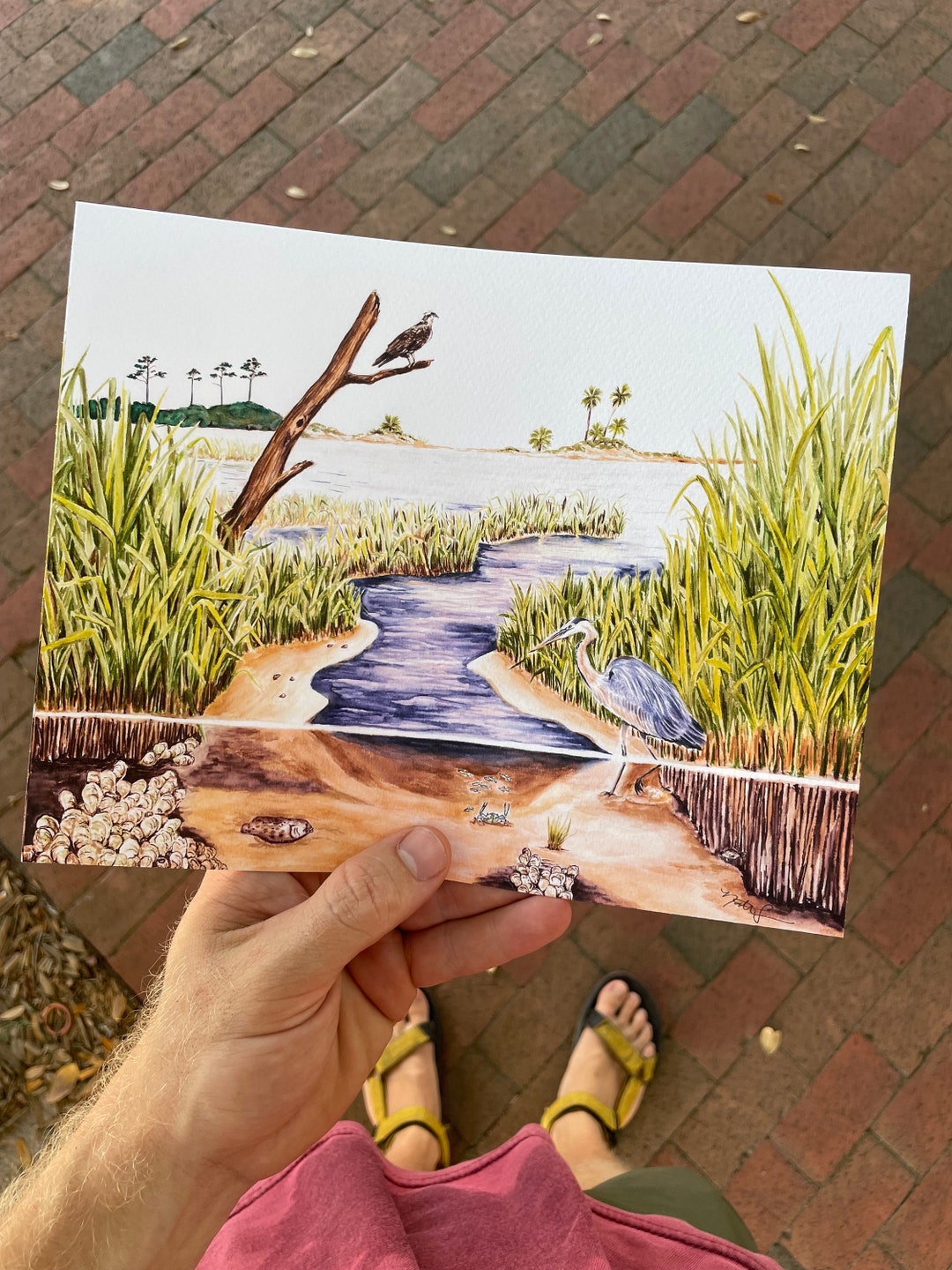 Two Worlds, Estuary Painting - Etsy