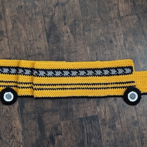 Wheels on the Bus Scarf Pattern - School Bus Driver Gift Crochet ...