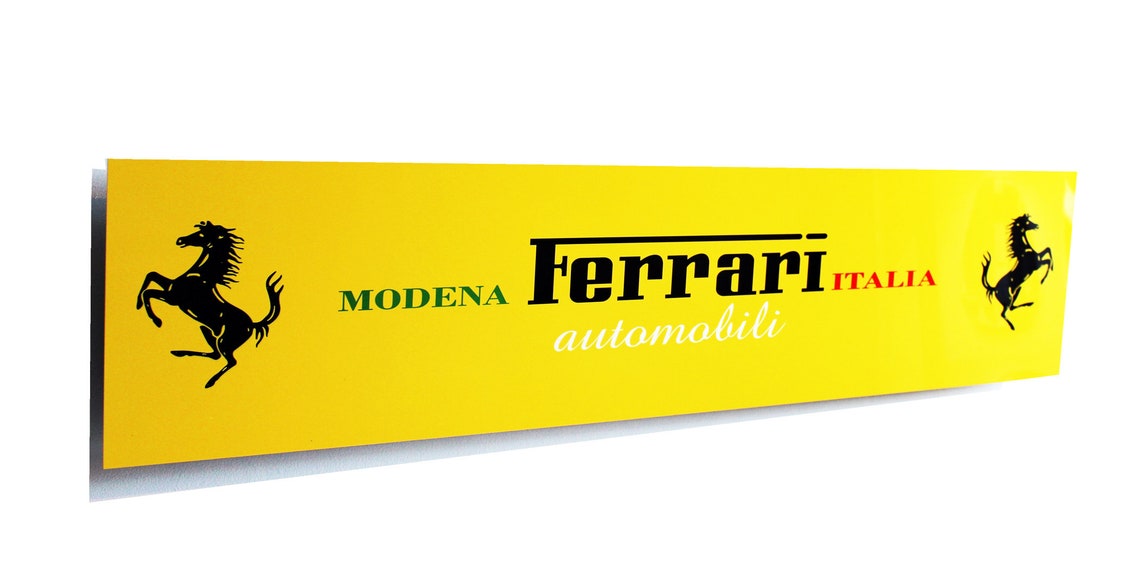 Ferrari Modena Italia Metal Sign, Banner Style - Etsy