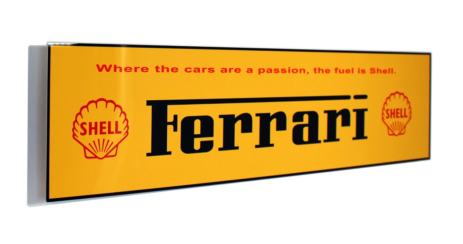 Ferrari Shell Passion Metal Banner Sign - Etsy