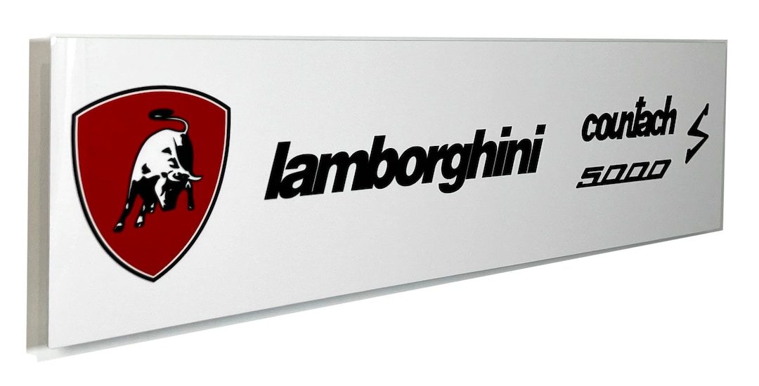 Lamborghini Countach Emblem Metal Sign, Banner Style - Etsy