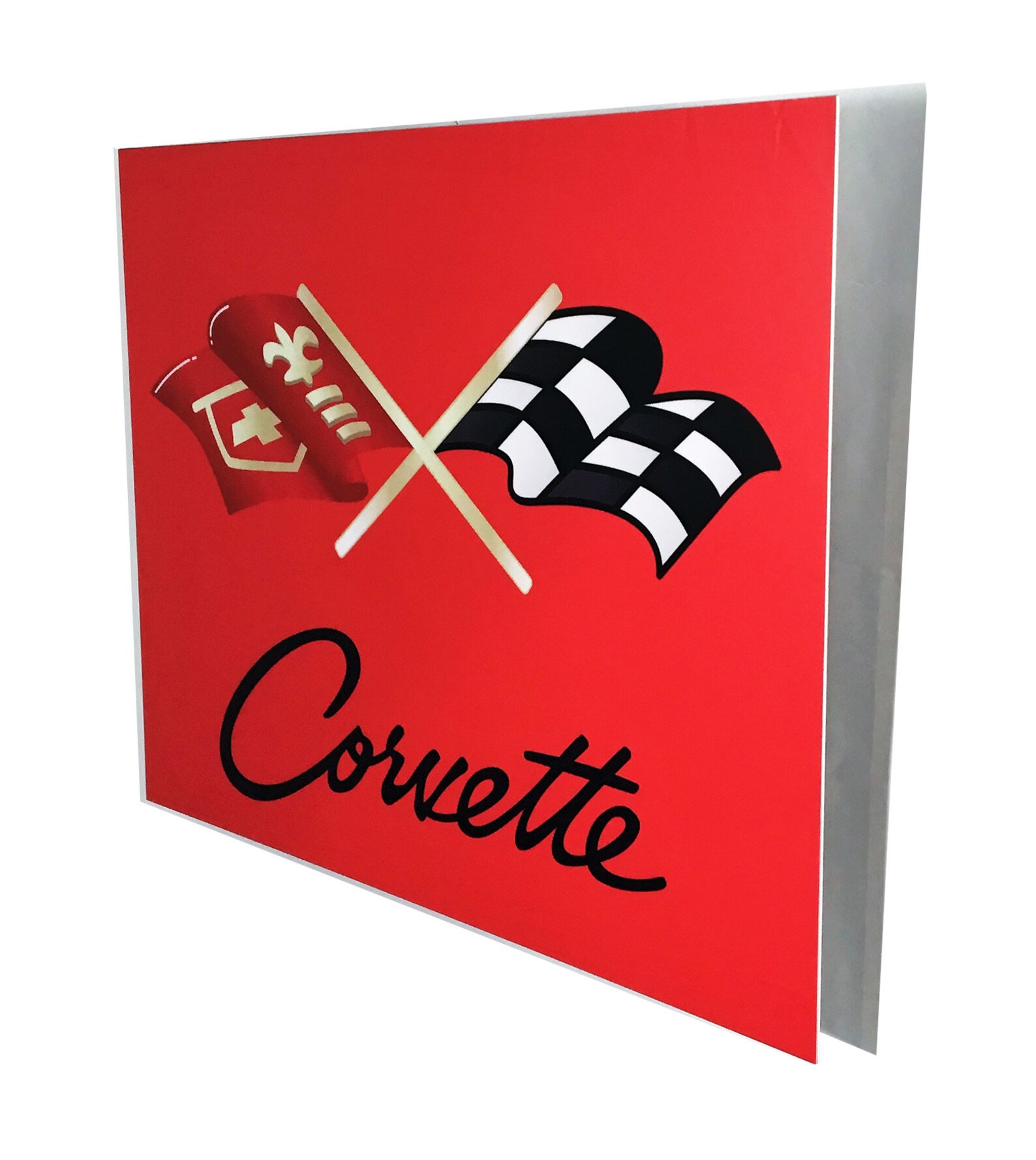 Corvette C3 Crossed Flags Emblem Metal Sign | Etsy