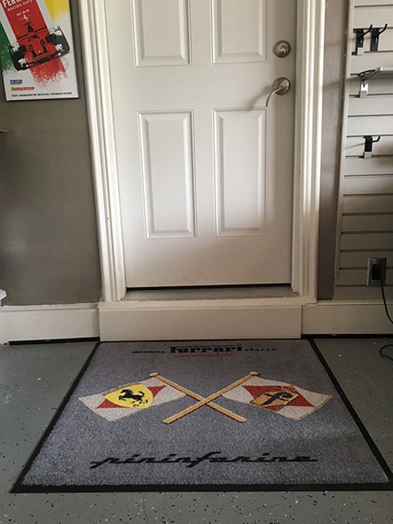 Ferrari -pininfarina Premium Crossed Flags Floor Door Mat - Etsy